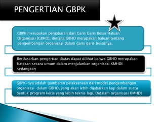 Garis garis besar program kerja | PPTX