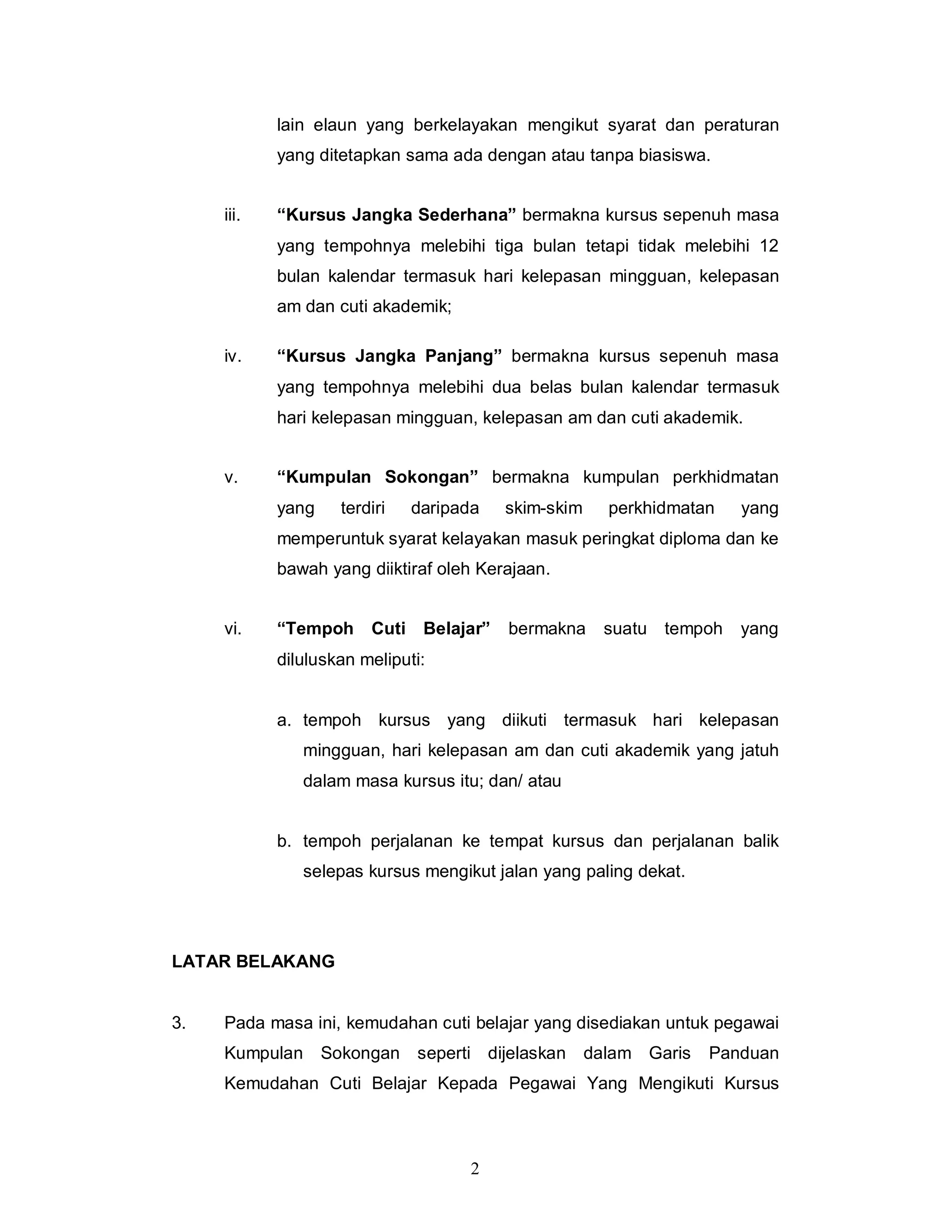 Garis panduan kemudahan cuti belajar bergaji penuh pplv si bawah skills ...