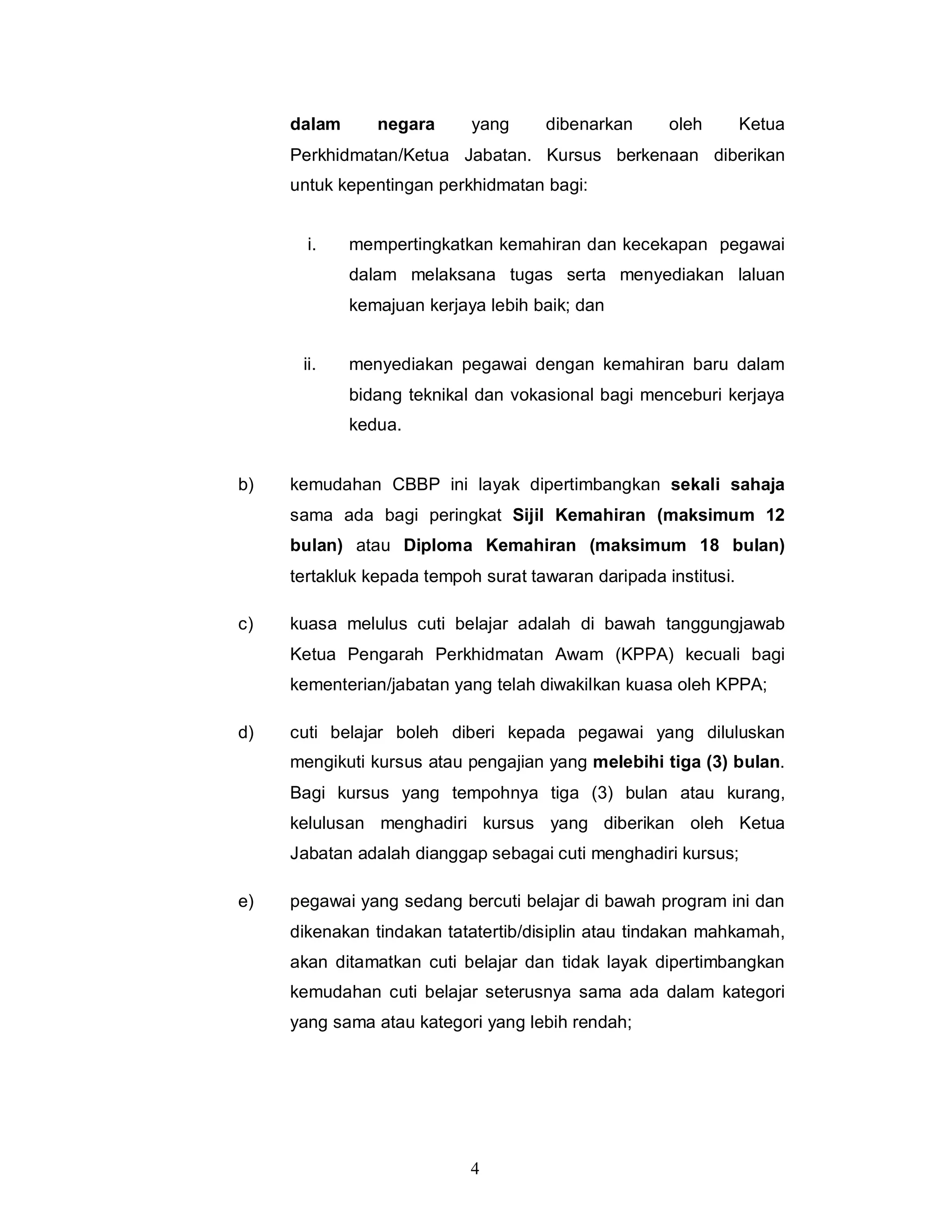 Garis panduan kemudahan cuti belajar bergaji penuh pplv si bawah skills ...