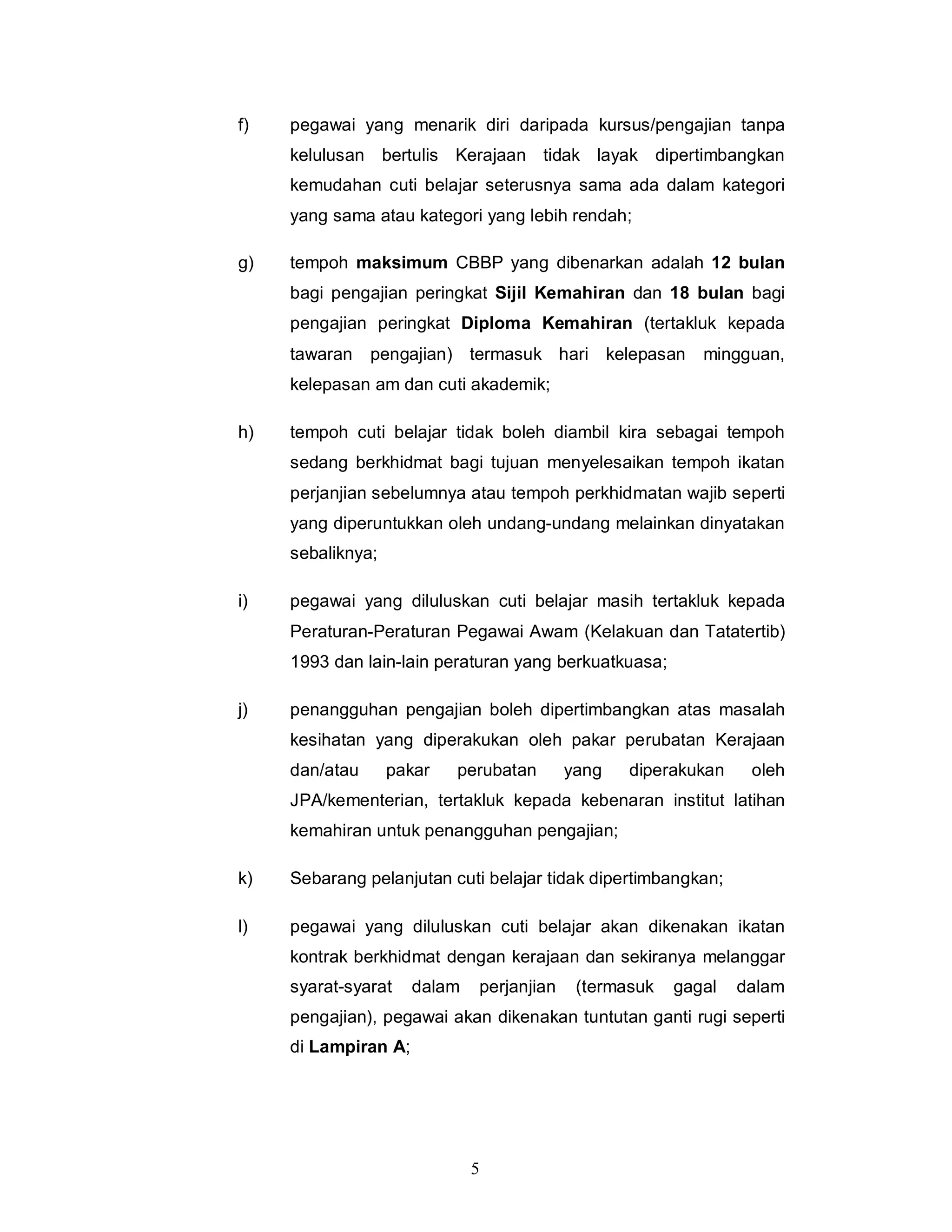 Garis panduan kemudahan cuti belajar bergaji penuh pplv si bawah skills ...