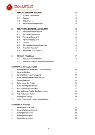 Garis panduan latihan industri pelajar | PDF