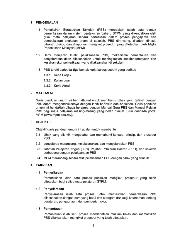Garis Panduan PBS Tingkatan Enam | PDF Garis Panduan PBS Tingkatan Enam | PDF