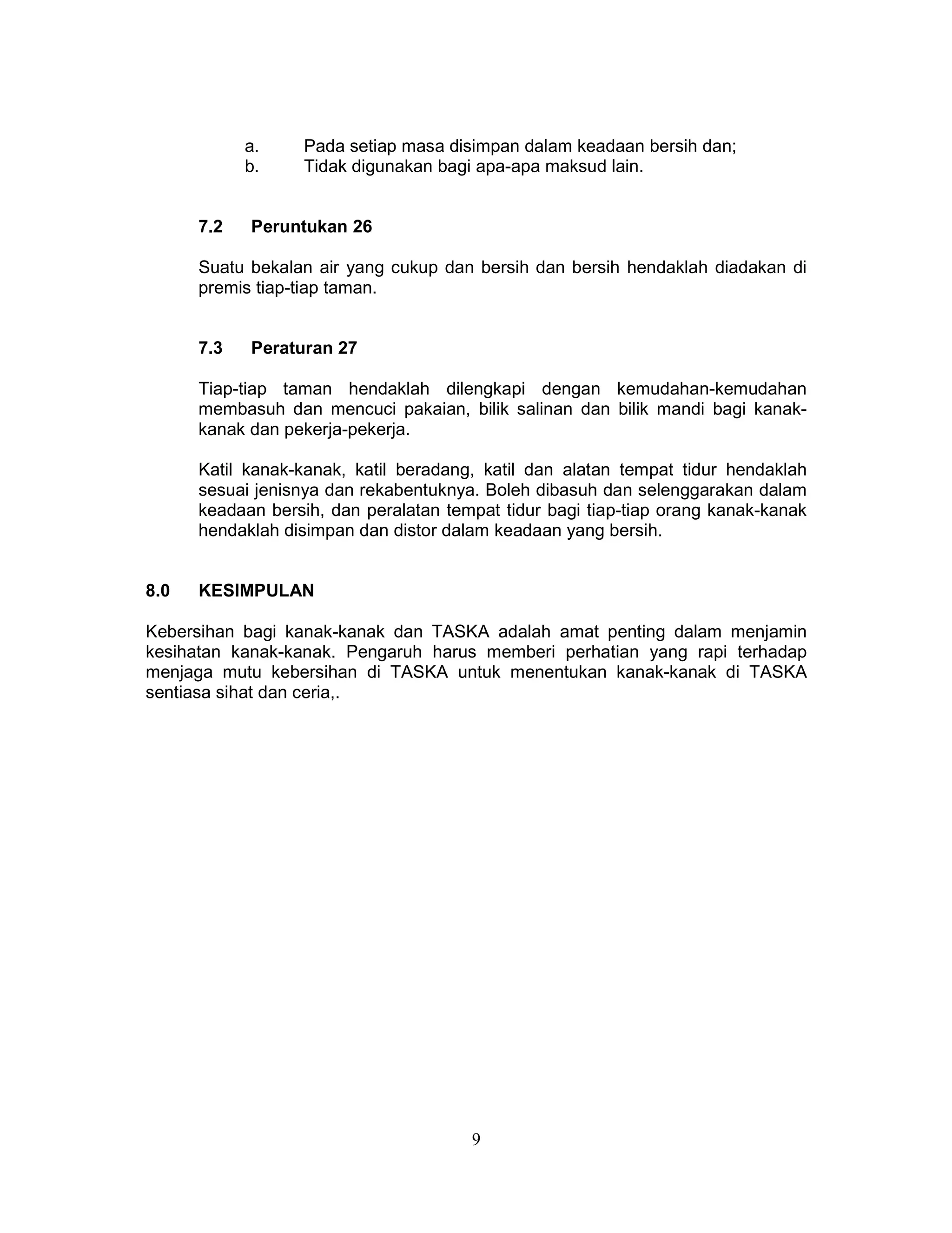 Garis panduan pengendalian kanak kanak di taska & prasekolah 2007 (1) | PDF