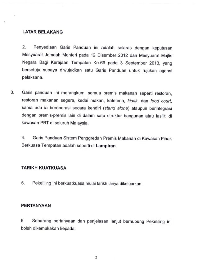 Garispanduan penggredan premis_makanan | PDF