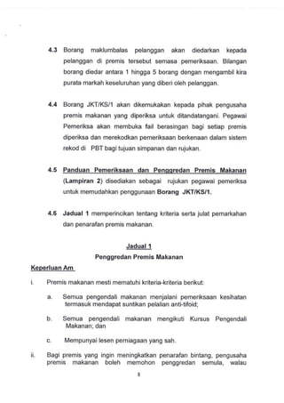 Garispanduan penggredan premis_makanan | PDF