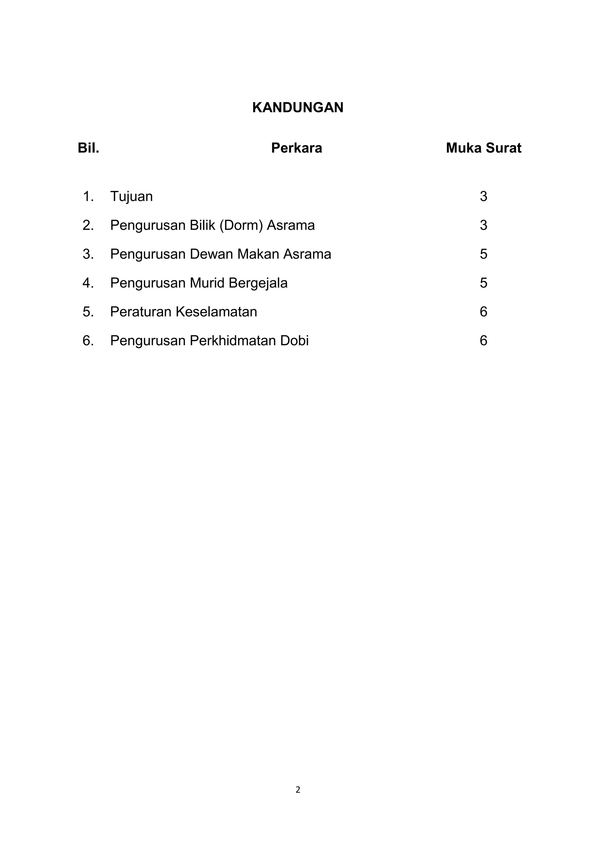 Garis panduan pengurusan asrama sekolah | PDF