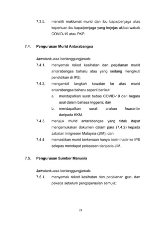 Garis panduan pengurusan pembukaan semula sek kpm