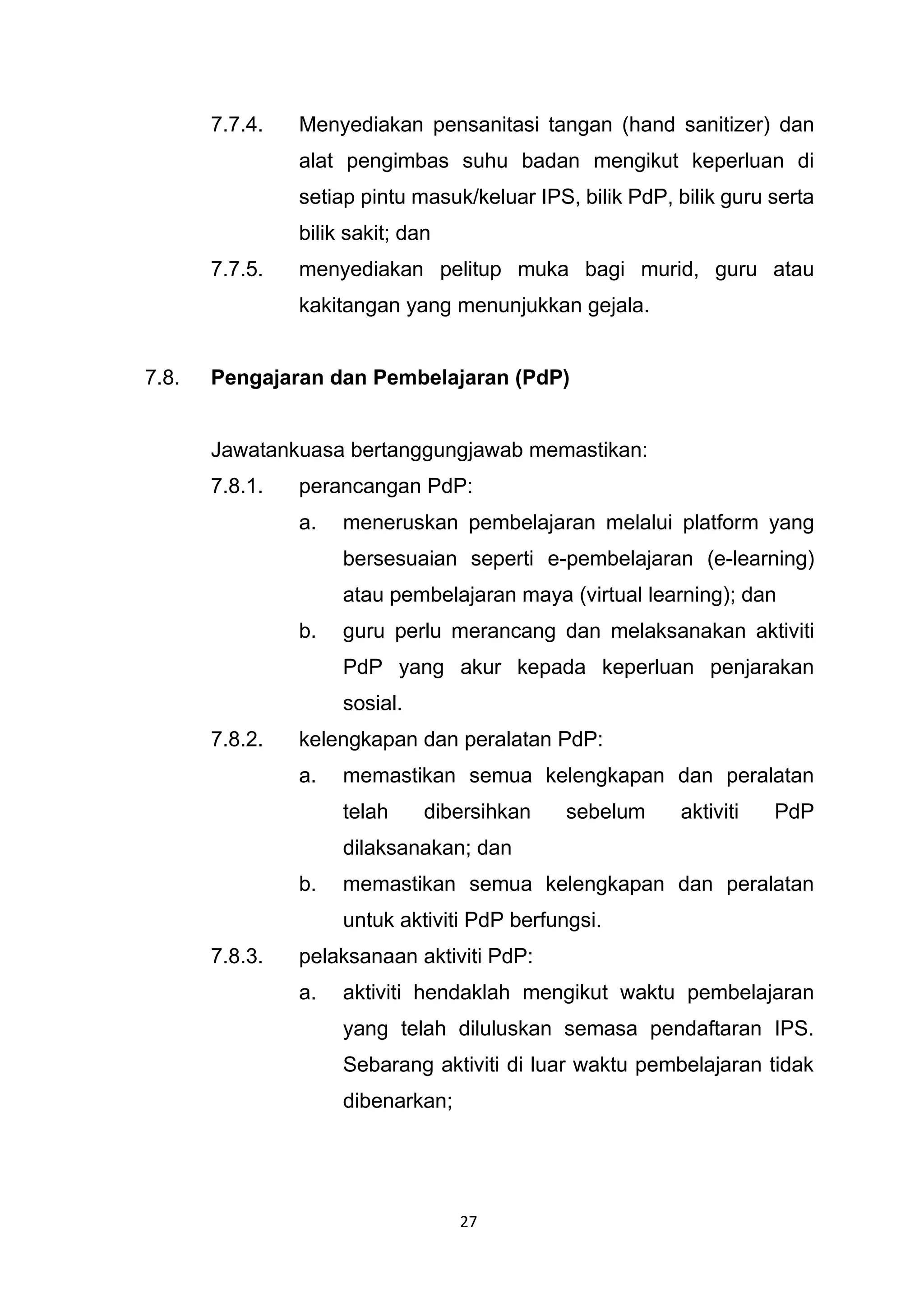 Garis panduan pengurusan pembukaan semula sekolah 4 jun 2020_ | PDF