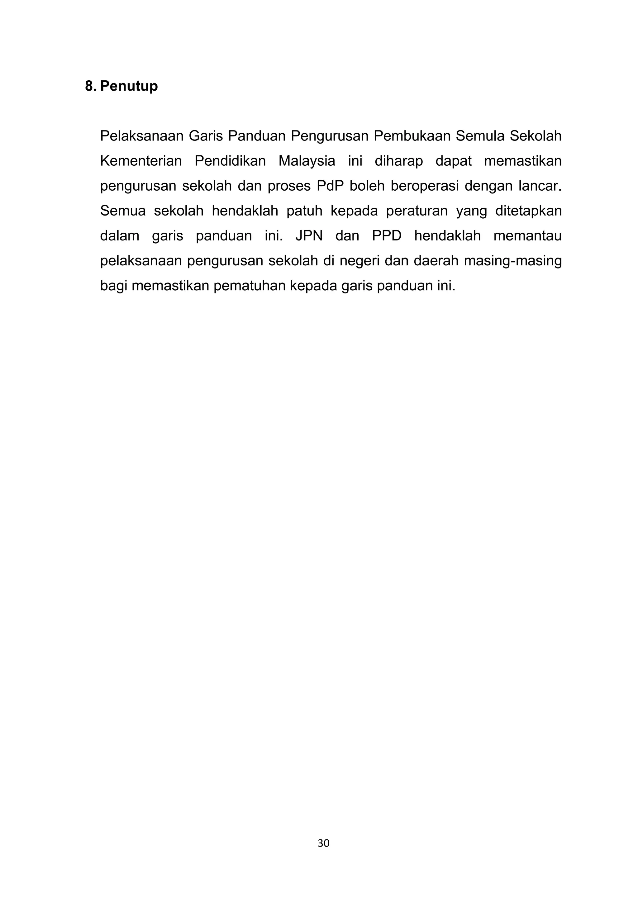 Garis panduan pengurusan pembukaan semula sekolah 4 jun 2020_ | PDF