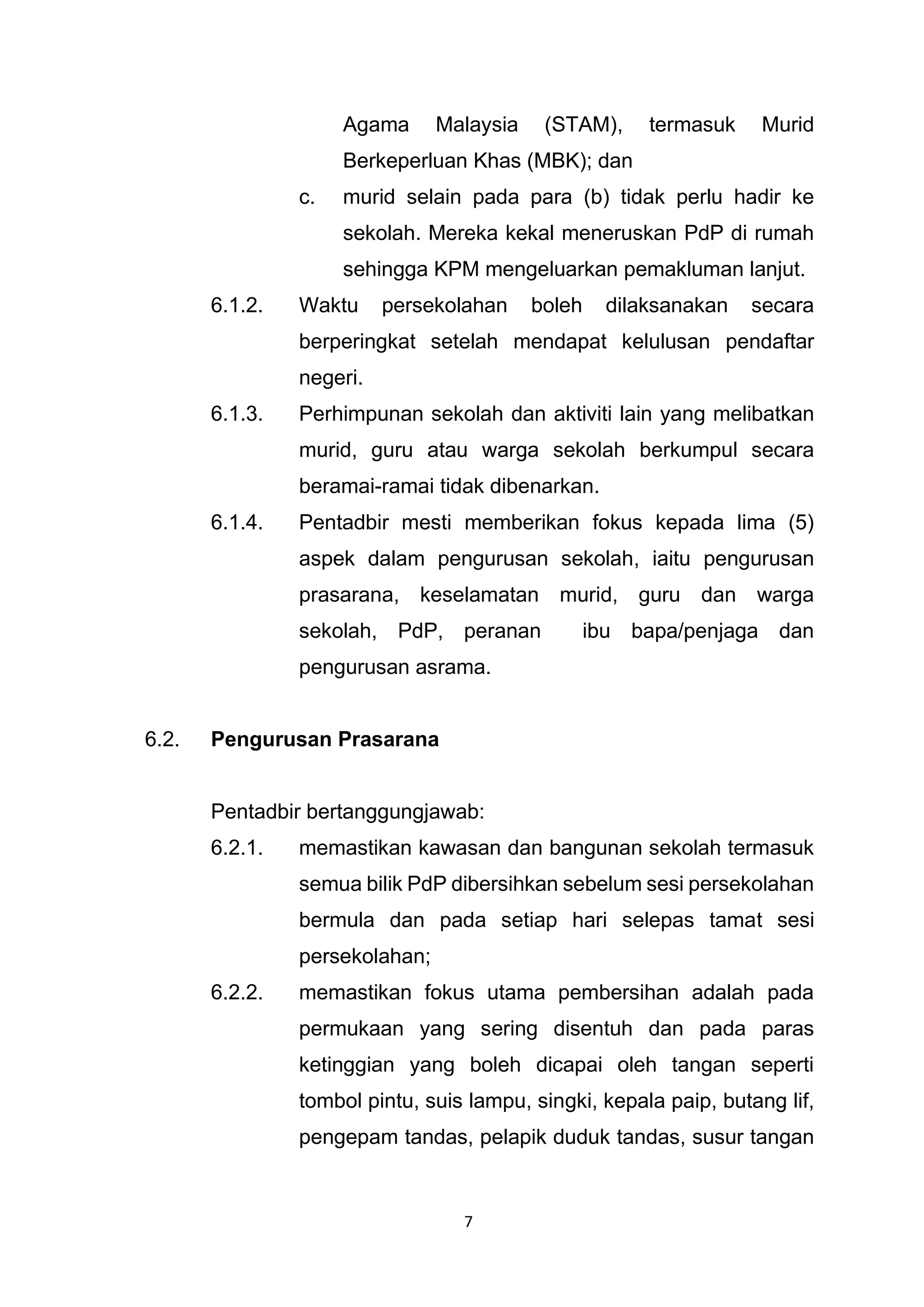 Garis panduan pengurusan pembukaan semula sekolah 4 jun 2020_ | PDF