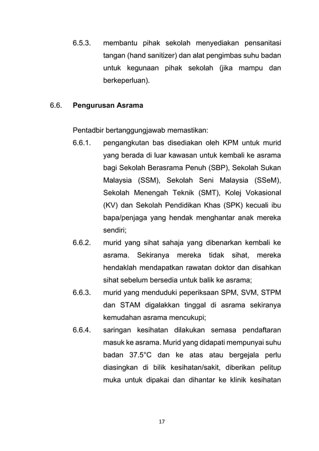 Garis panduan pengurusan pembukaan semula sekolah 4 jun 2020_ | PDF