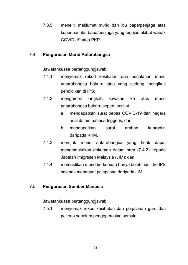 Garis panduan pengurusan pembukaan semula sekolah 4 jun 2020_ | PDF