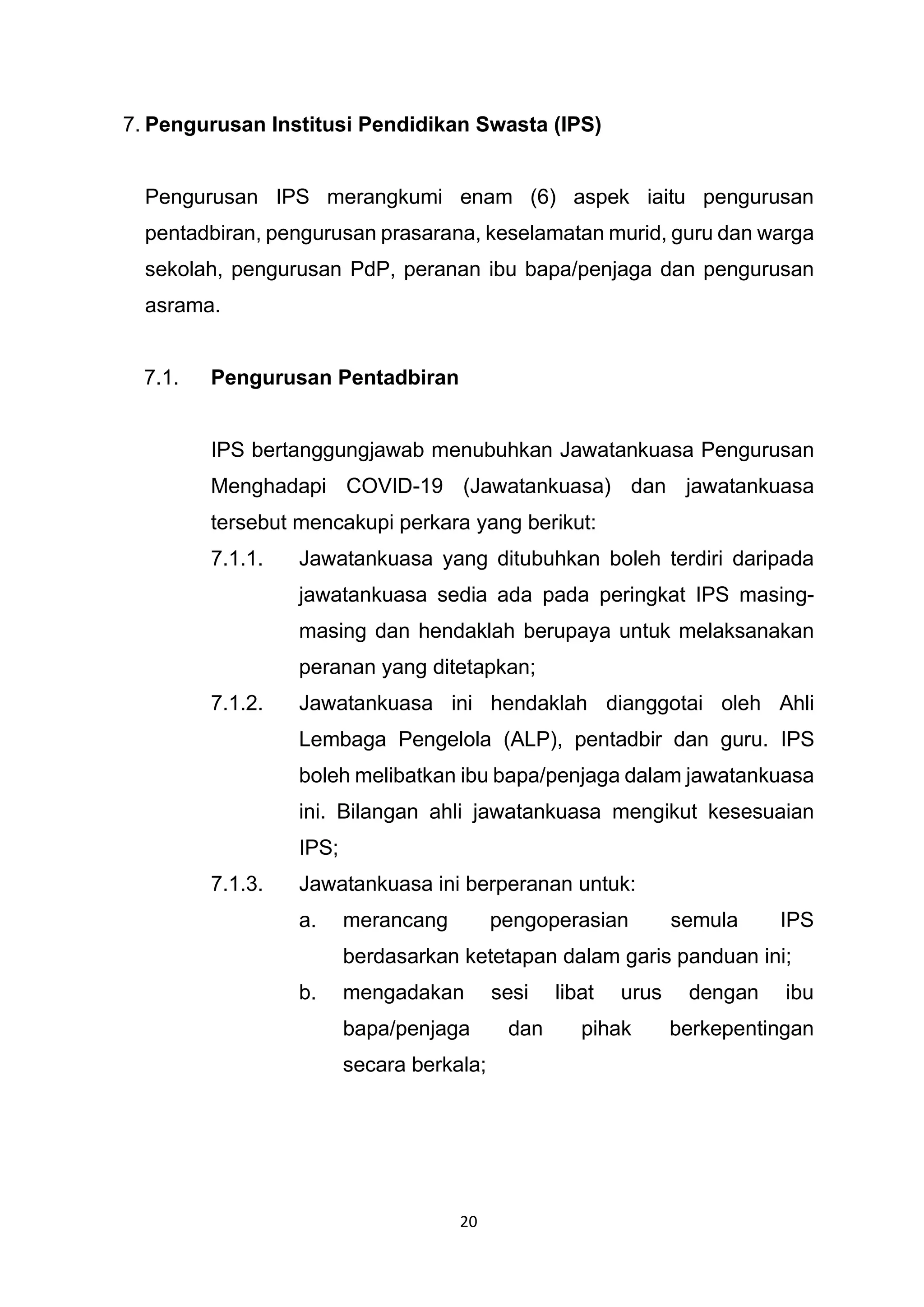 Garis panduan pengurusan pembukaan semula sekolah 4 jun 2020_ | PDF