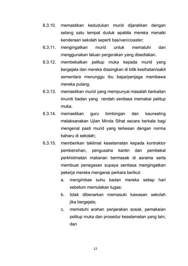 Garis panduan pengurusan pembukaan semula sekolah 4 jun 2020_ | PDF