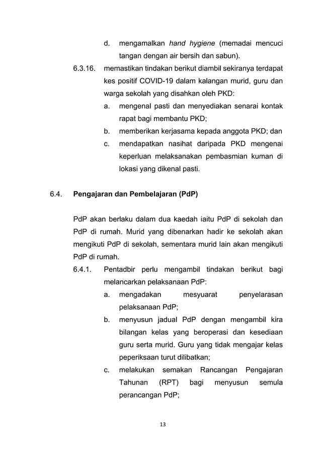 Garis panduan pengurusan pembukaan semula sekolah 4 jun 2020_ | PDF