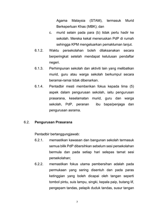 Garis panduan pengurusan pembukaan semula sekolah 4 jun 2020_ | PDF