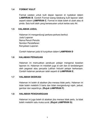 Garis+panduan+penulisan+laporan+latihan+industri | PDF
