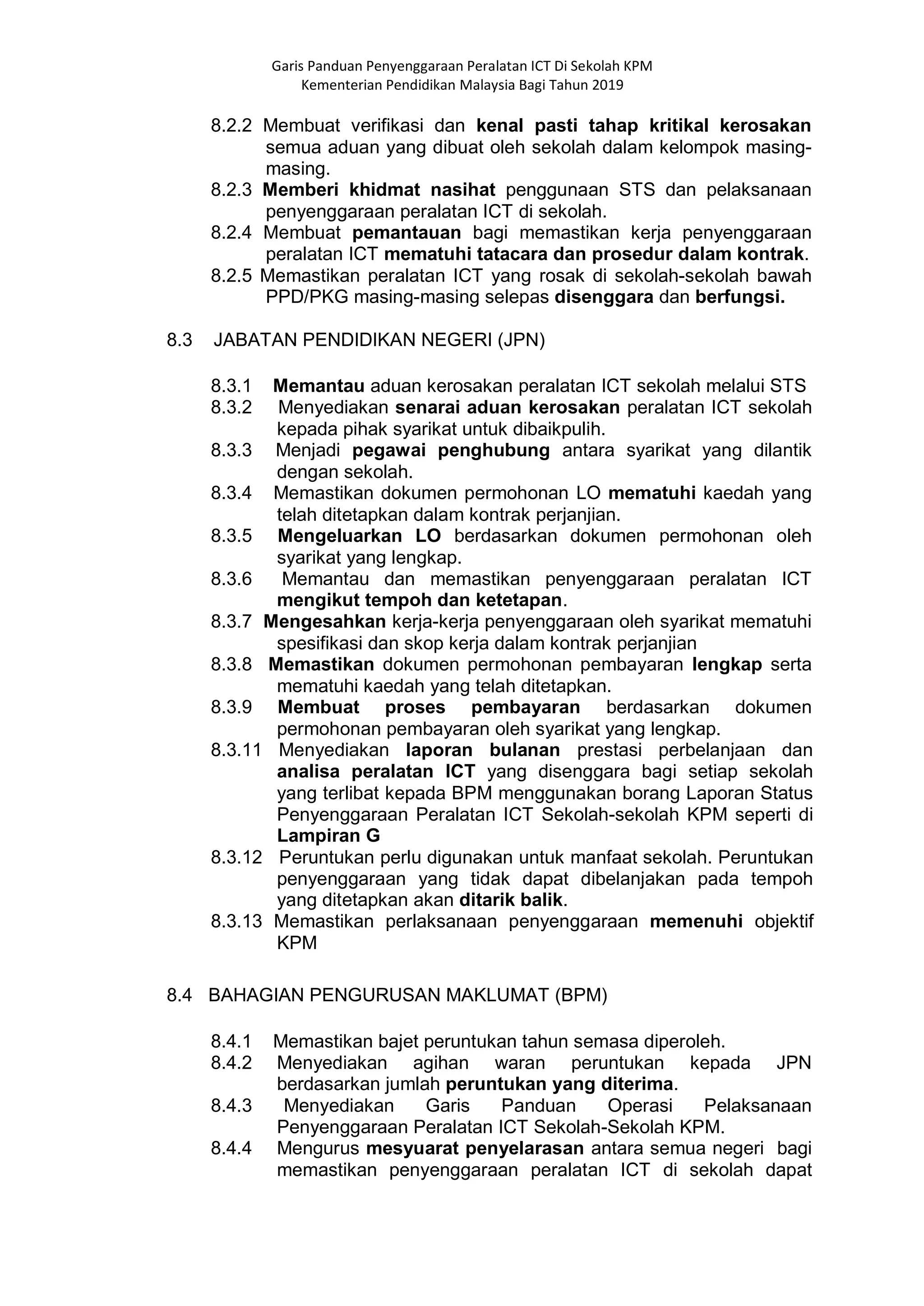 Garis panduan penyenggaraan ict 2019 versi 1 ehsan btp | PDF