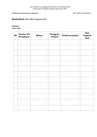 Garis panduan penyenggaraan ict 2019 versi 1 ehsan btp | PDF