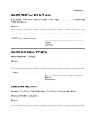 Garis panduan pibg | PDF