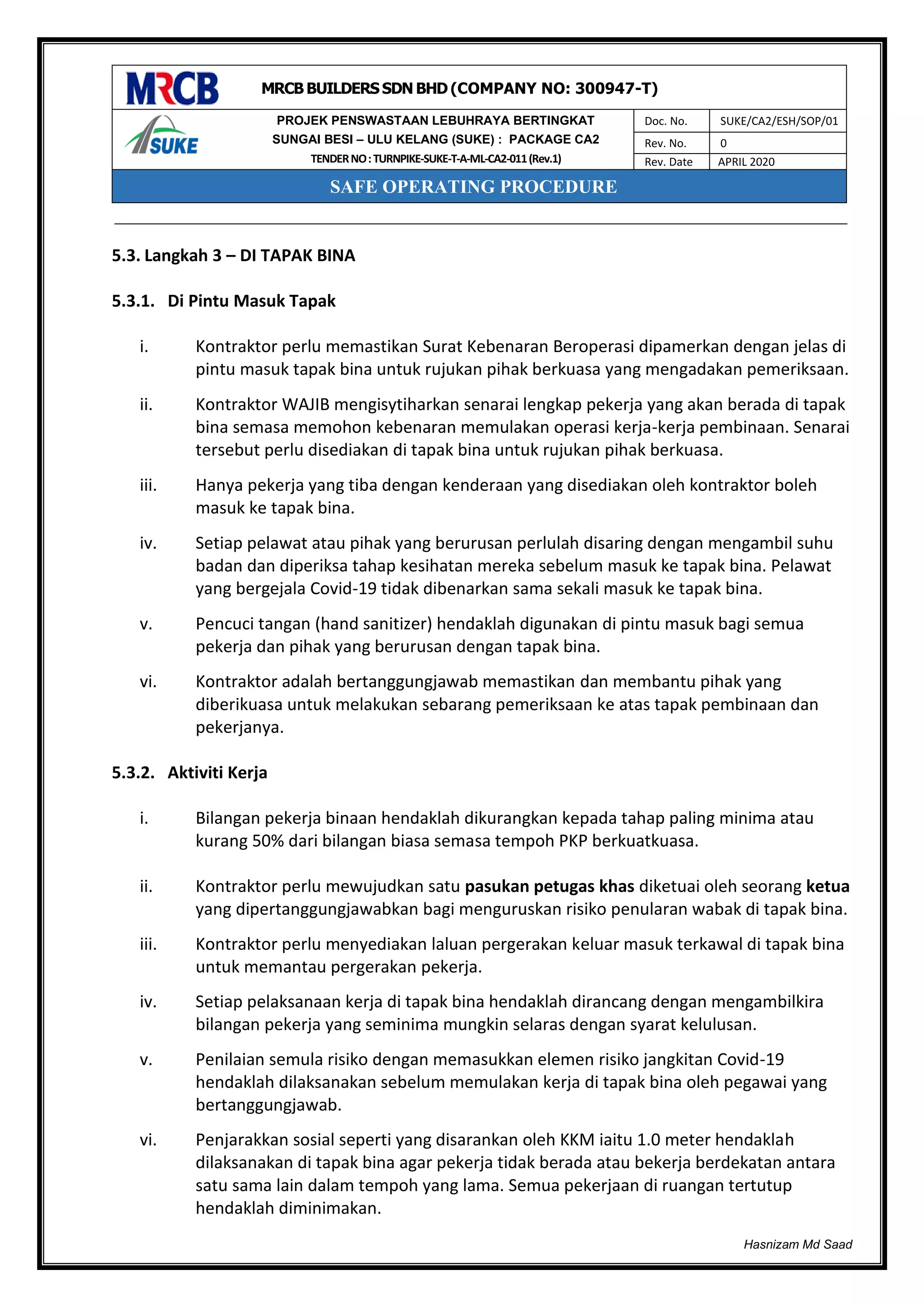 Garispanduan pkp pembinaan | PDF