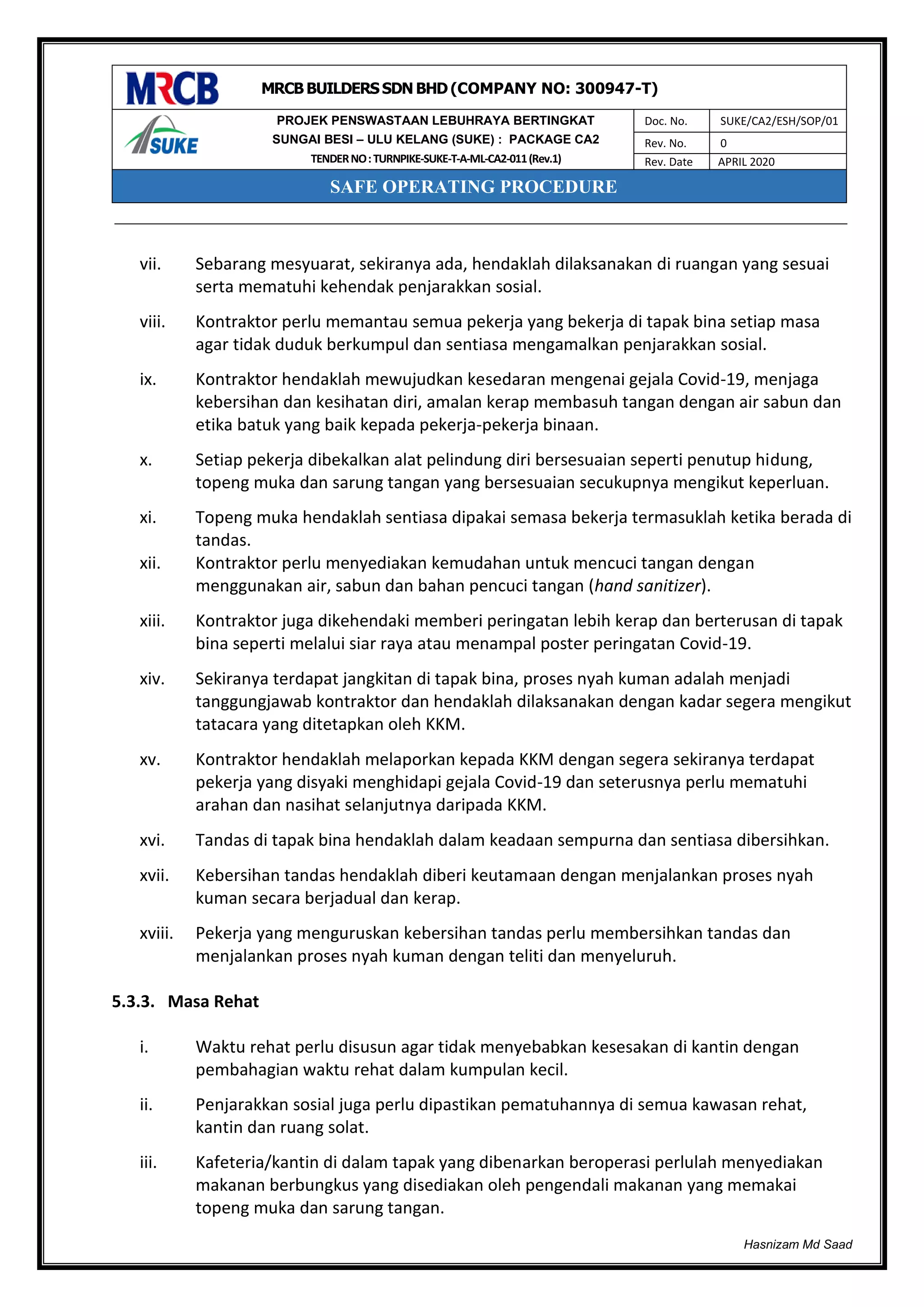 Garispanduan pkp pembinaan | PDF