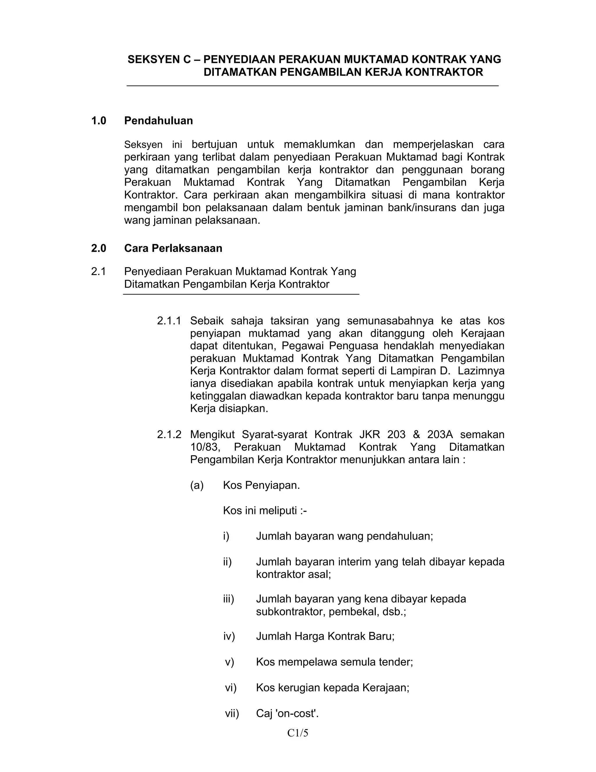 Garis panduan tamat kontrak 290906 | PDF