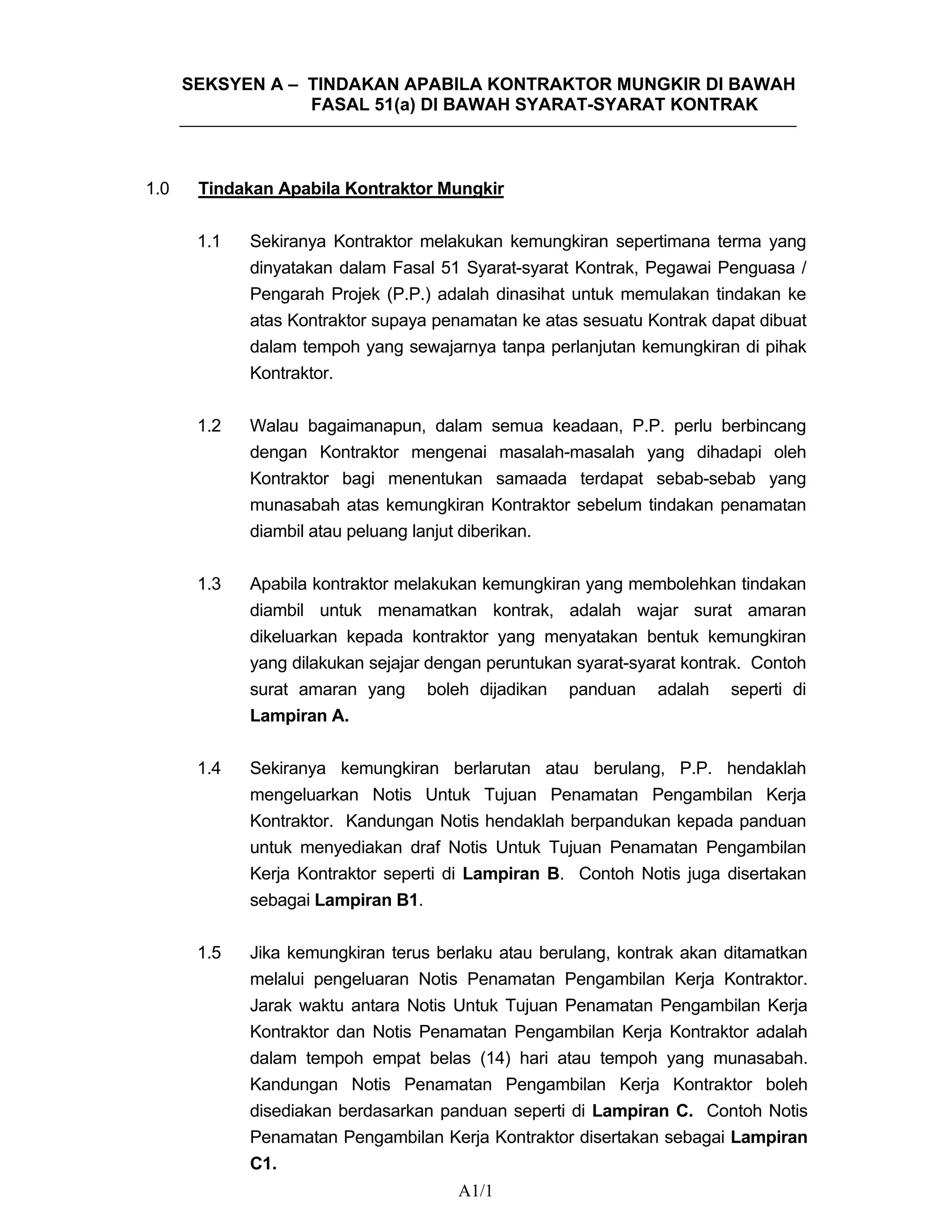 Garis panduan tamat kontrak 290906 | PDF