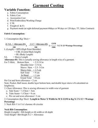 Garment costing-120917043008-phpapp02 | PDF