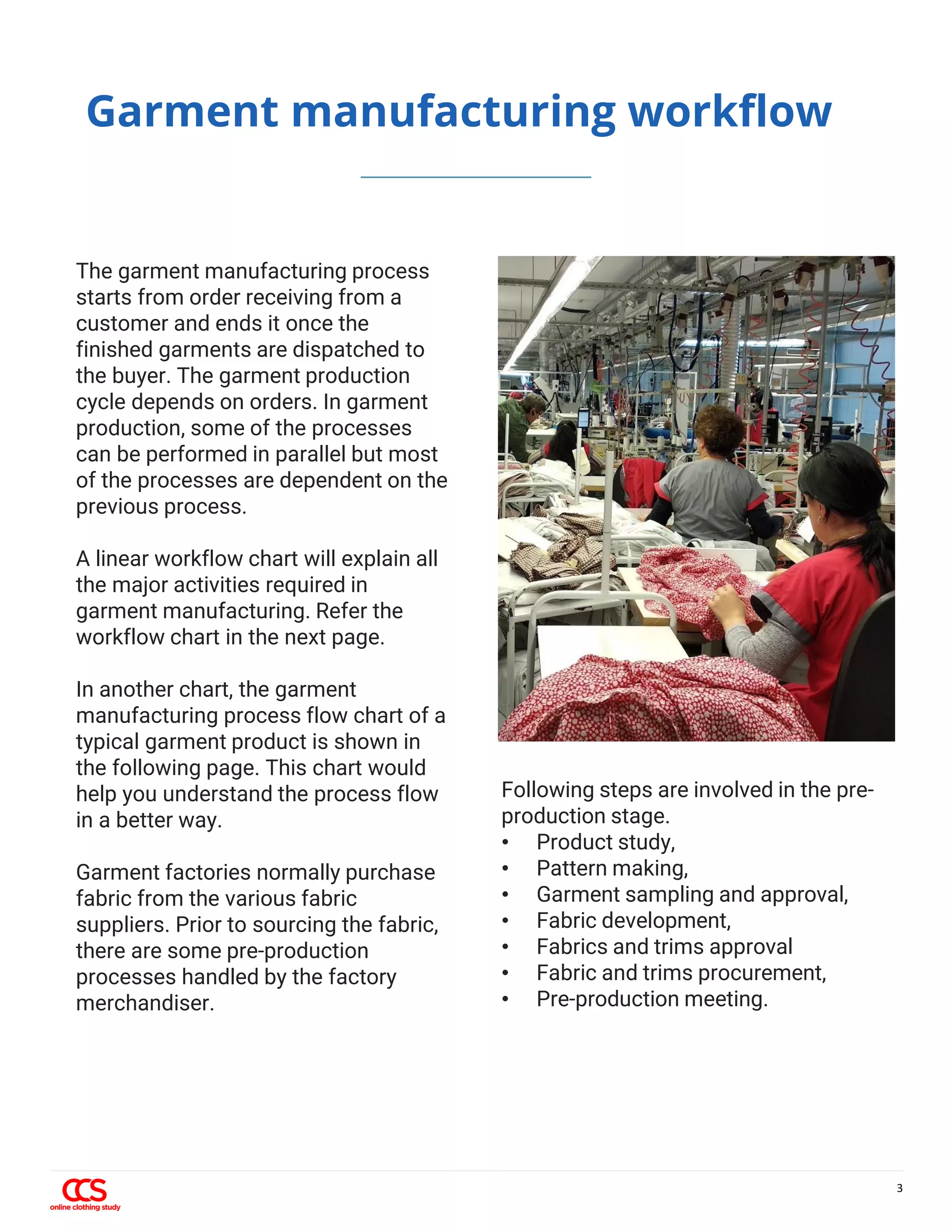 Garment manufacturing process: from fabric to finished apparel products ...