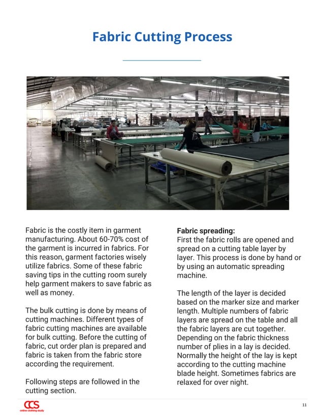 Garment manufacturing process: from fabric to finished apparel products ...