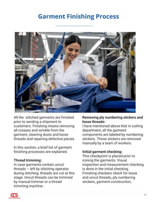 Garment manufacturing process: from fabric to finished apparel products ...