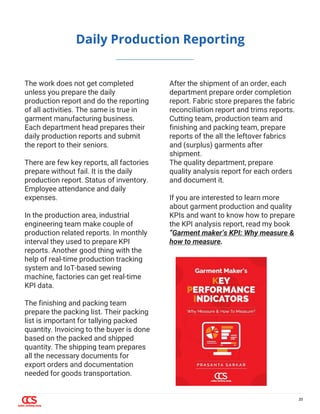 Garment manufacturing process: from fabric to finished apparel products ...