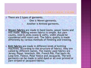 Garment construction | PPT