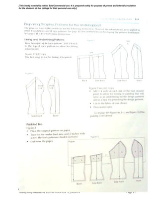 Garment construction study material for designing student | PDF