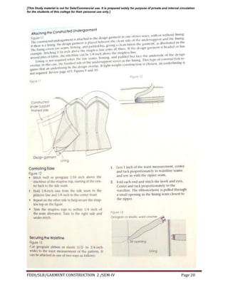 Garment construction study material for designing student | PDF