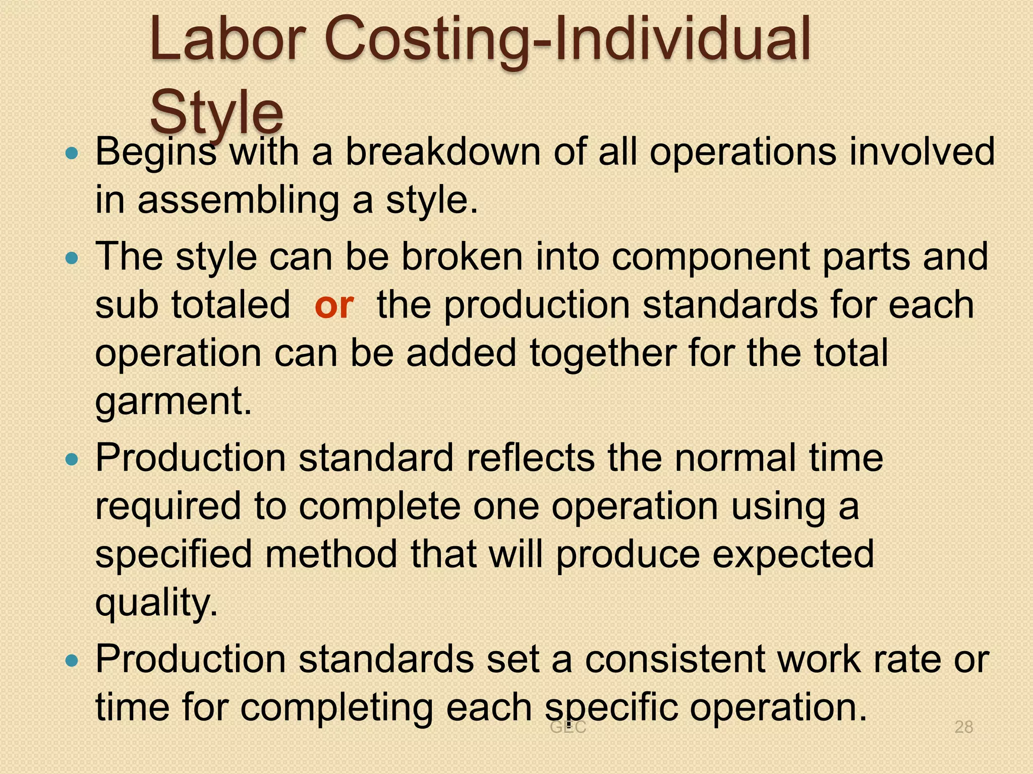 Garment costing ppt | PPTX