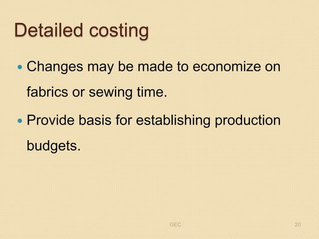 Garment costing ppt | PPTX