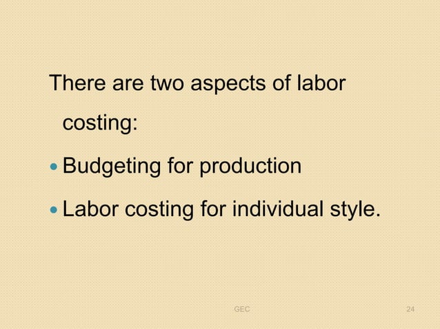 Garment costing ppt | PPTX