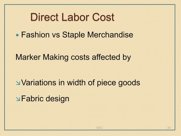 Garment costing ppt | PPTX