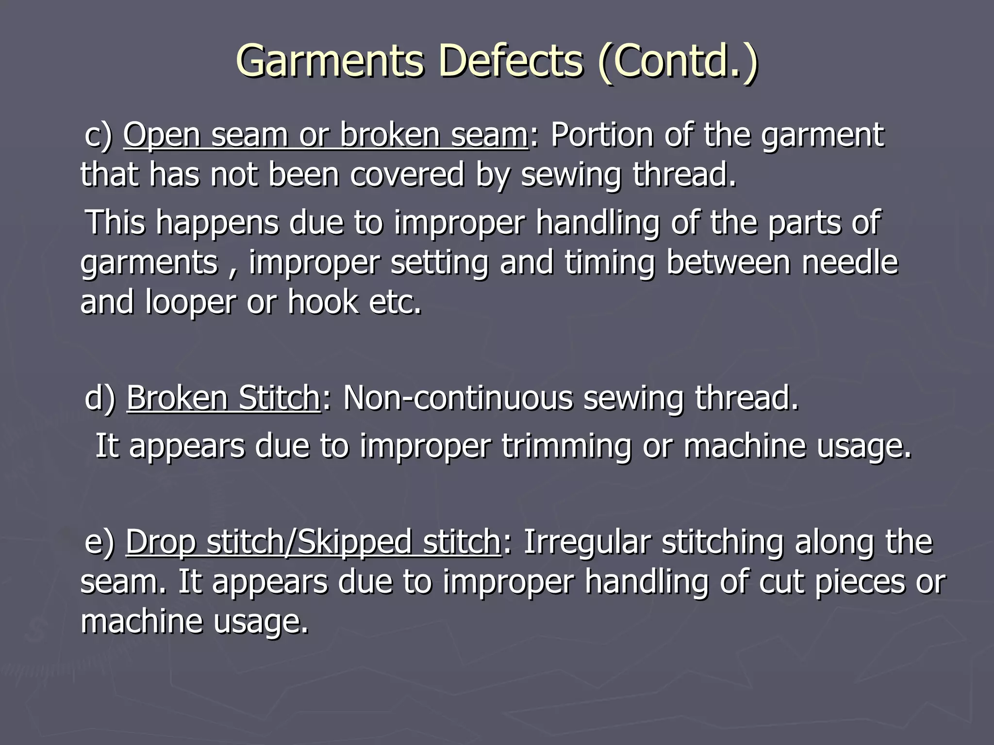 Garment defects | PPT
