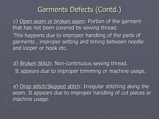 Garment defects | PPT