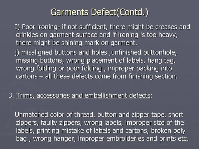 Garment defects | PPT