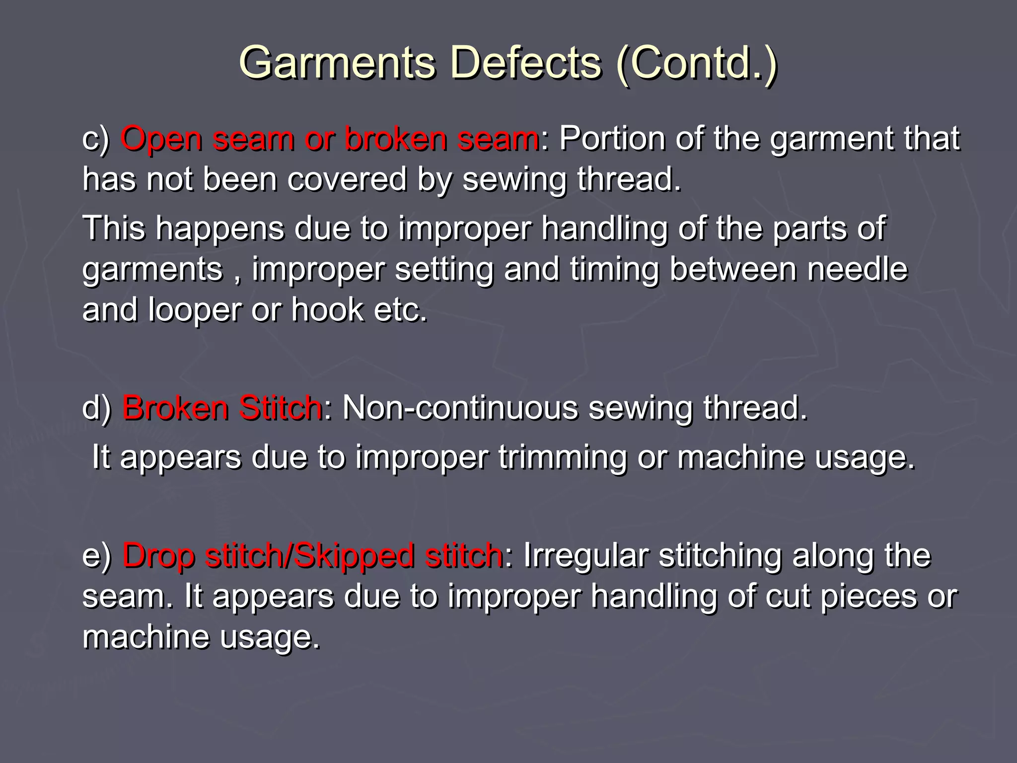 Garment Defects | PPT