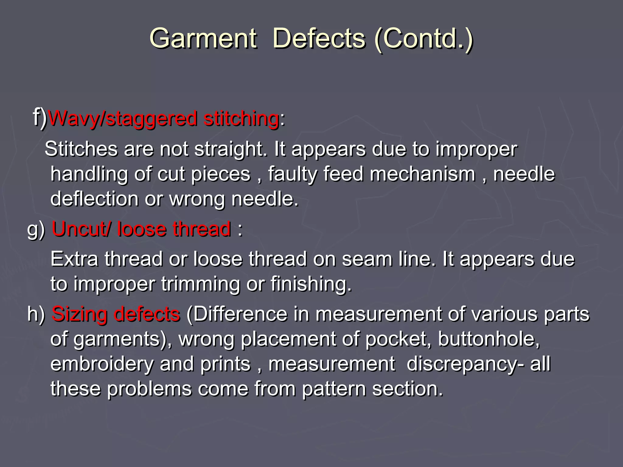 Garment Defects | PPT
