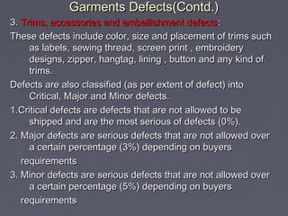 Garment Defects | PPT
