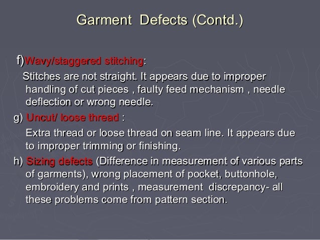 Garment Defects