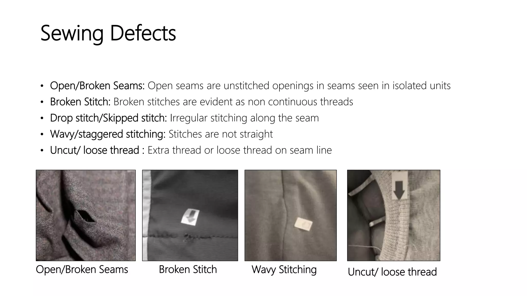 Garment Defects | PPTX