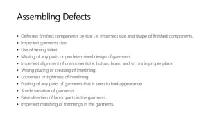 Garment Defects | PPTX