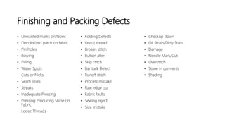 Garment Defects | PPT